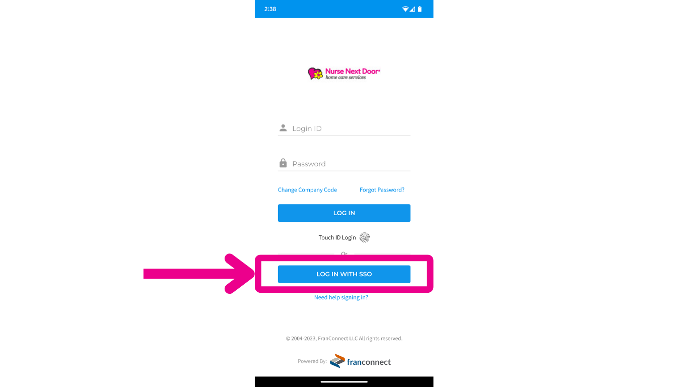 Logging in to FranConnect (Franchise Owners) – Nurse Next Door